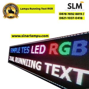 Lampu Running Text RGB - Sinar Lampu Mentari Agen dan Distributor