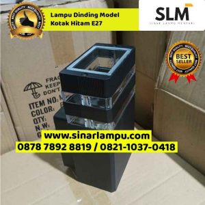 Lampu Dinding Model Kotak Hitam E27 - Sinar Lampu Mentari